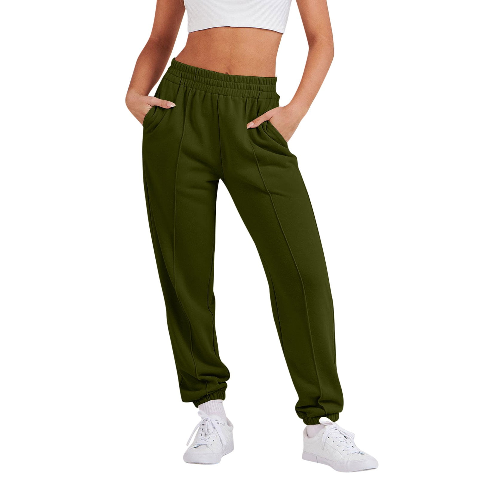 QBGSAY Women Sweatpants With Pockets Bottom With Pockets Casual Baggy ...