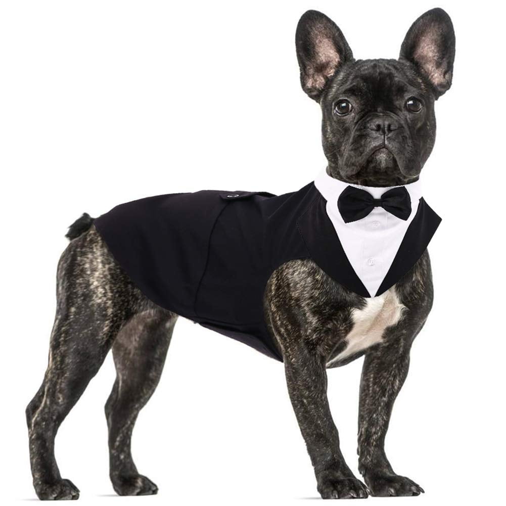 QBLEEV Dog Formal Tuxedo Suit for Medium Large Dogs，For Costume Wedding ...