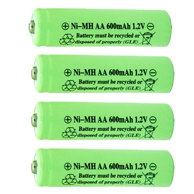 QBLPOWER 4PCS AA NiMH Rechargeable Batteries 600mAh 1.2v for Garden ...