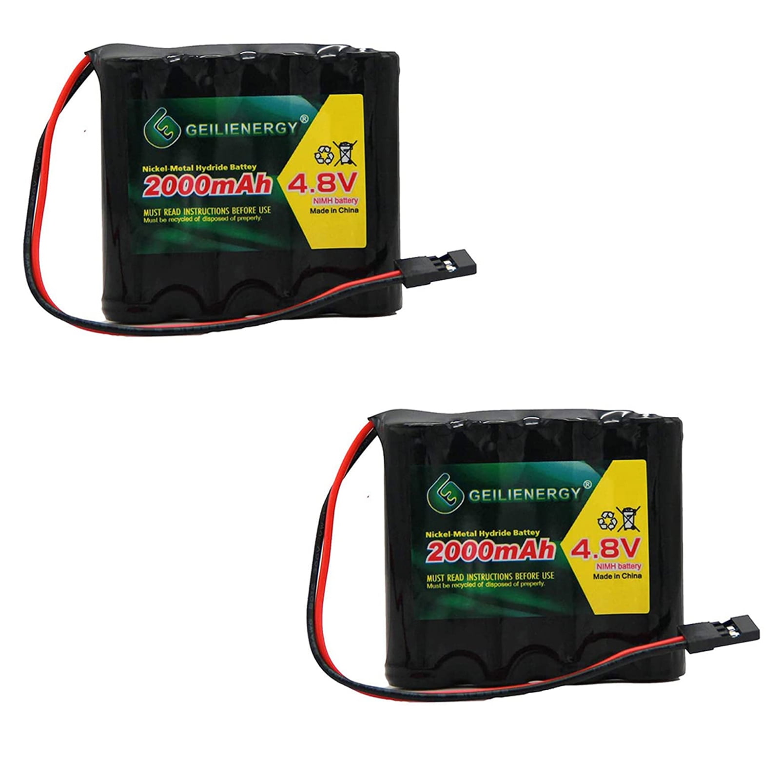 QBLPOWER NiMH Receiver RX Battery with Hitec Connectors 4.8V 2000mAh ...