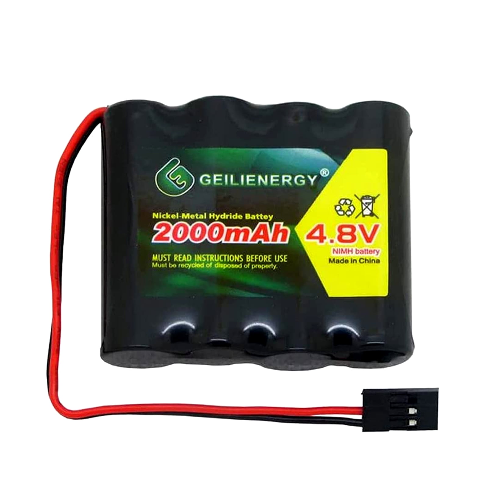 QBLPOWER Receiver RX Battery with Hitec Connectors 4.8V 2000mAh High ...