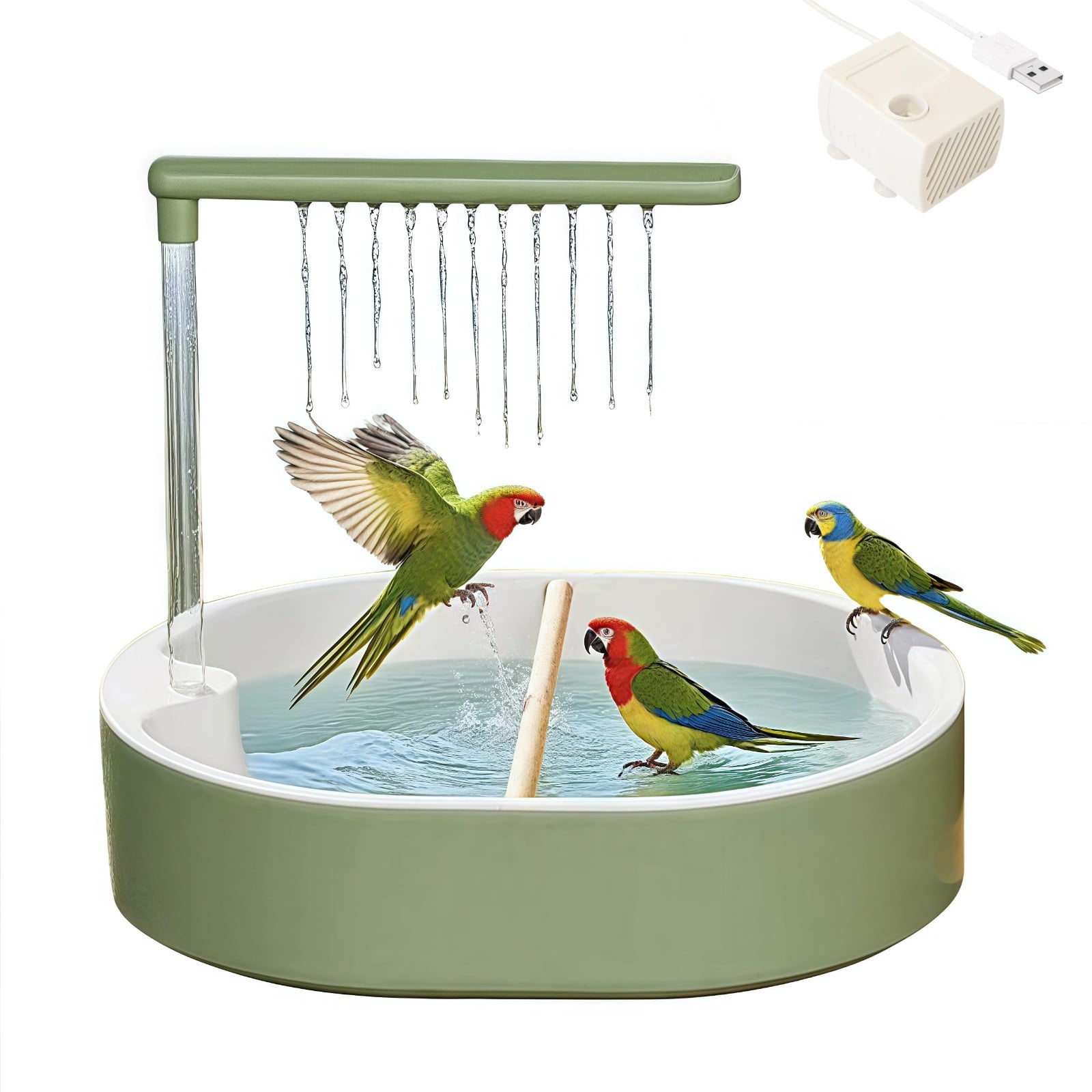 QBgugu Home Mall Automatic Circulating Bird Bath with Shallow Pool for ...