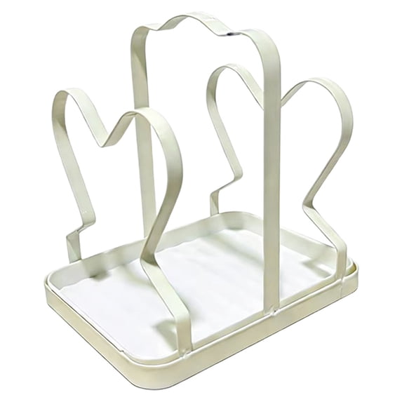 QBgugu Pot Lid Holder Kitchen Organizer Removable Drip Tray Countertop ...