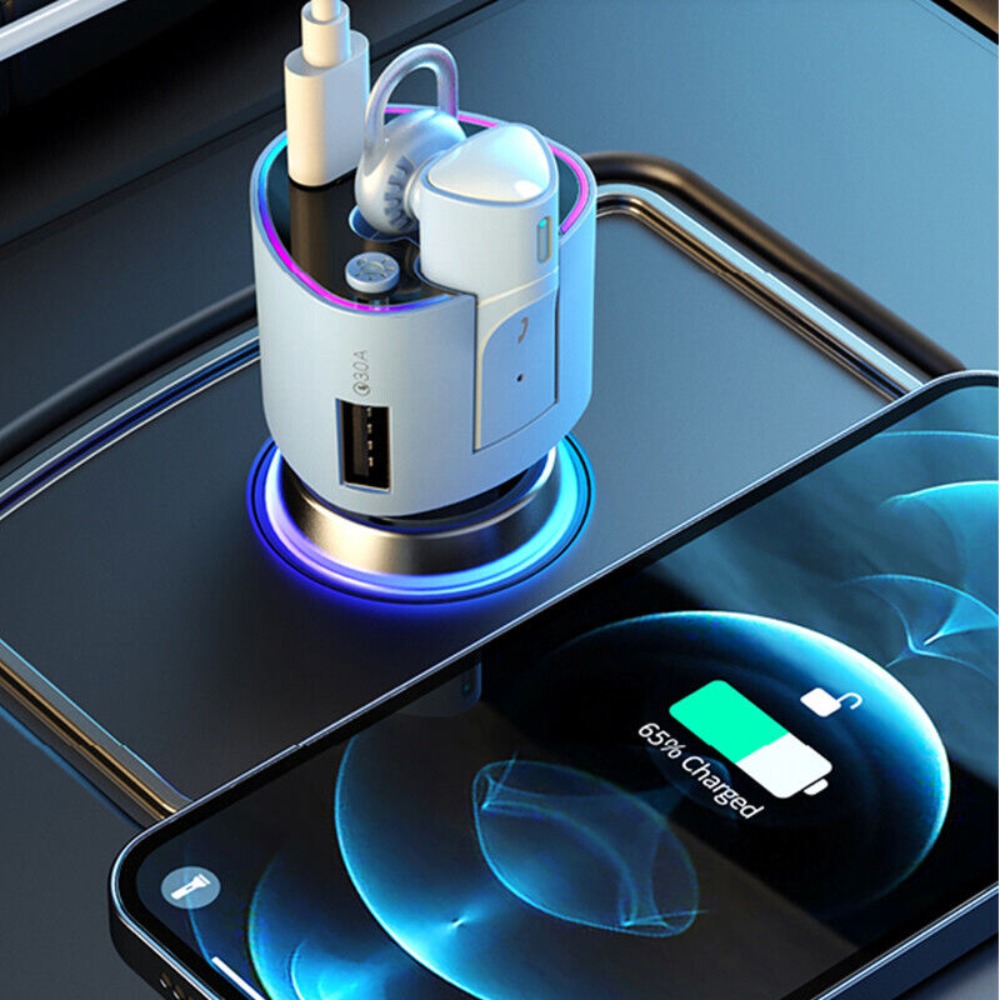 QC 3.0 Fast Charging SUV Car Type-C USB Charger With Wireless Bluetooth ...