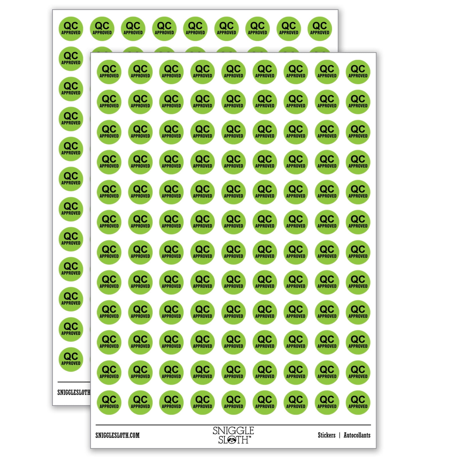 QC Approved Quality Control Manufacturing Label 200+ Round Stickers ...