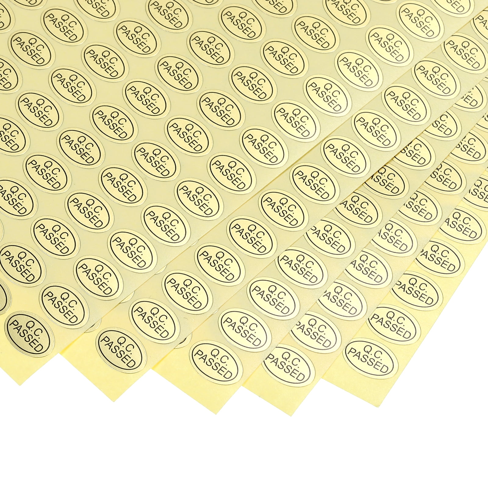 QC Passed Stickers 0.5x0.35" Oval Adhesive Labels for Warehouse ...
