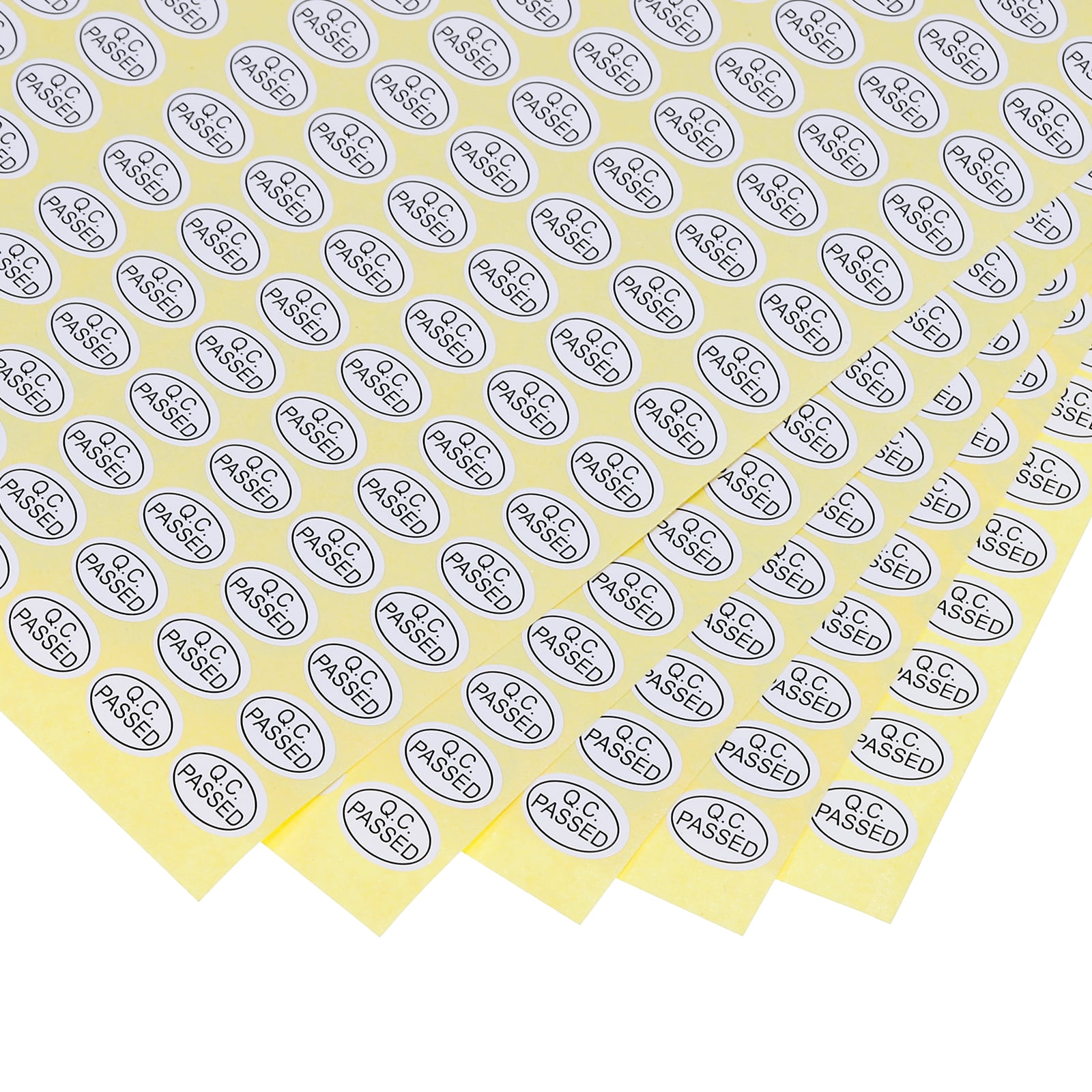 QC Passed Stickers 0.5x0.35" Oval Adhesive Labels for Warehouse ...