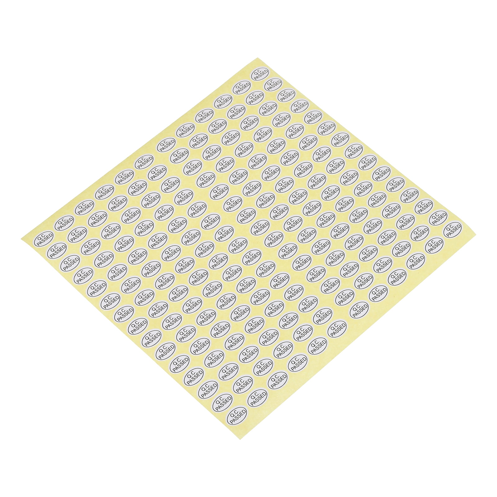 Qc Passed Stickers 05x035 Oval Adhesive Labels For Warehouse Inventory Quality Control White