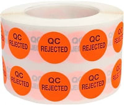 QC Rejected Labels 0.50 Inch 1,000 Total Adhesive Stickers On A Roll ...