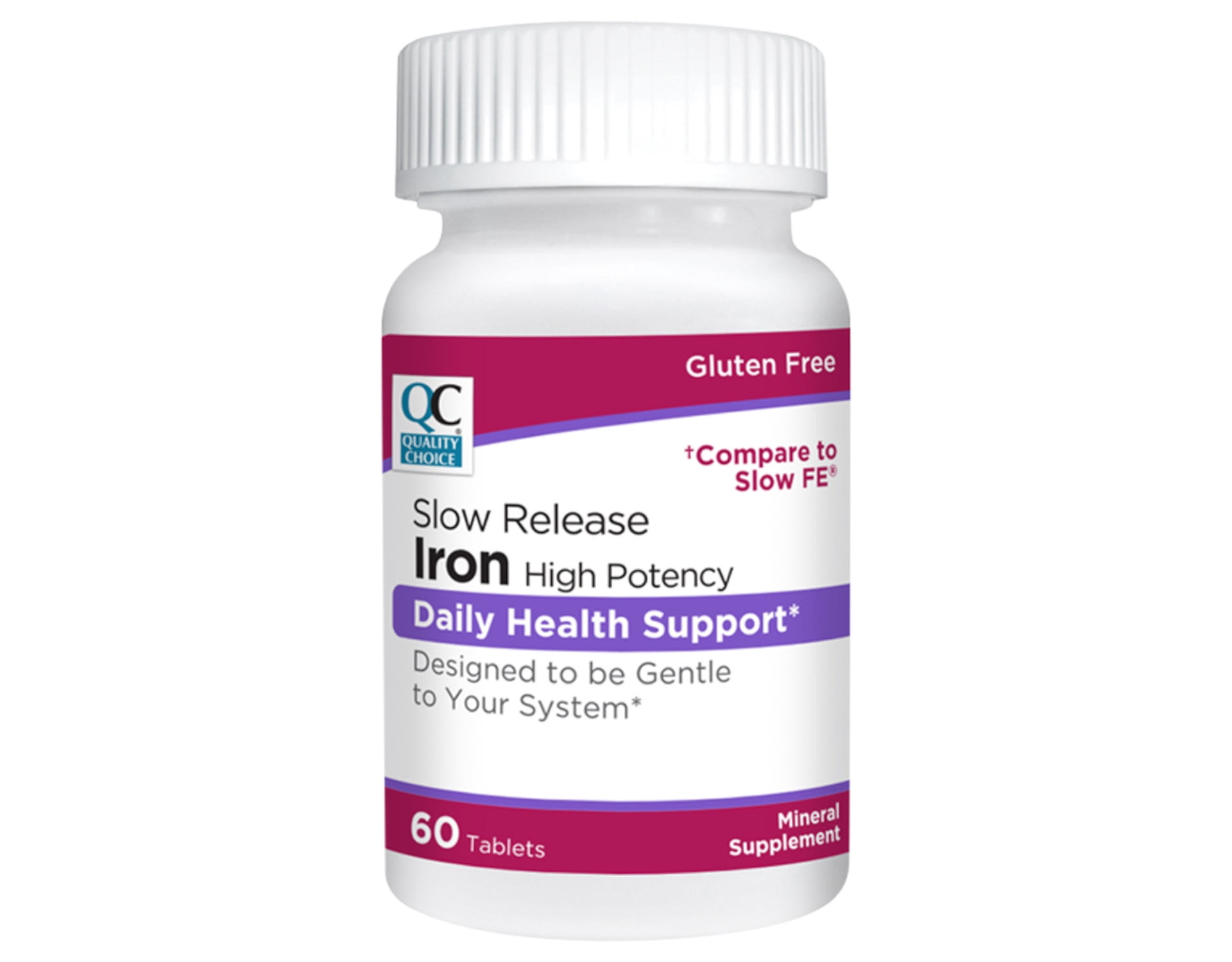 Quality Choice Slow Release Iron Supplement, 45mg, 60 Tablets - Walmart.com