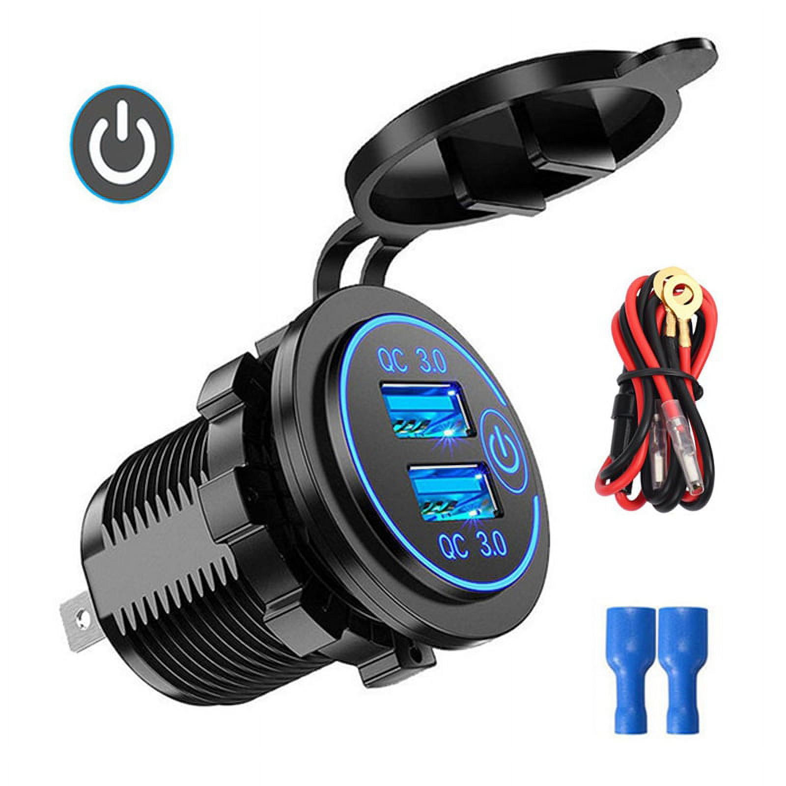 QC3.0 Quick Charge Socket Car Charger Dual USB 12V-24V--Lighter with ...