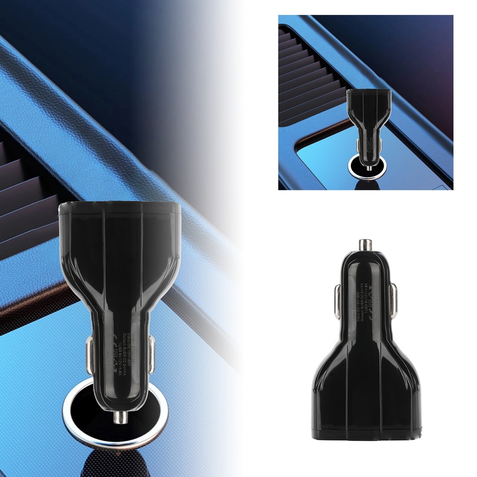 QC3.0 Triple USB Car Charger With 5V7.0A Output Adapter For Multiple ...