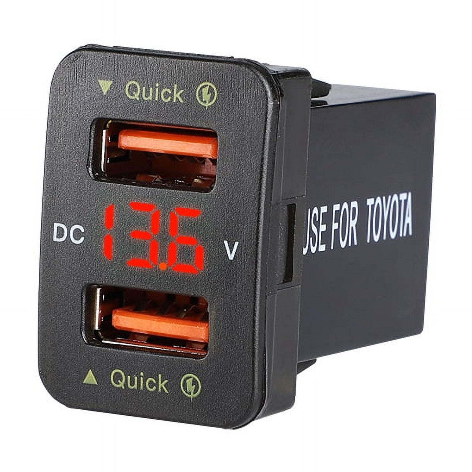 QC3.0 car charger dual usb modified accessories for Corolla 36W fast ...