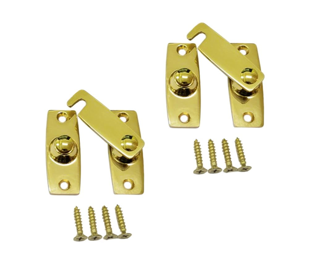 QCAA 2.5" x 2.65", Large, Heavy Forged Solid Brass Door Latch, 180 ...