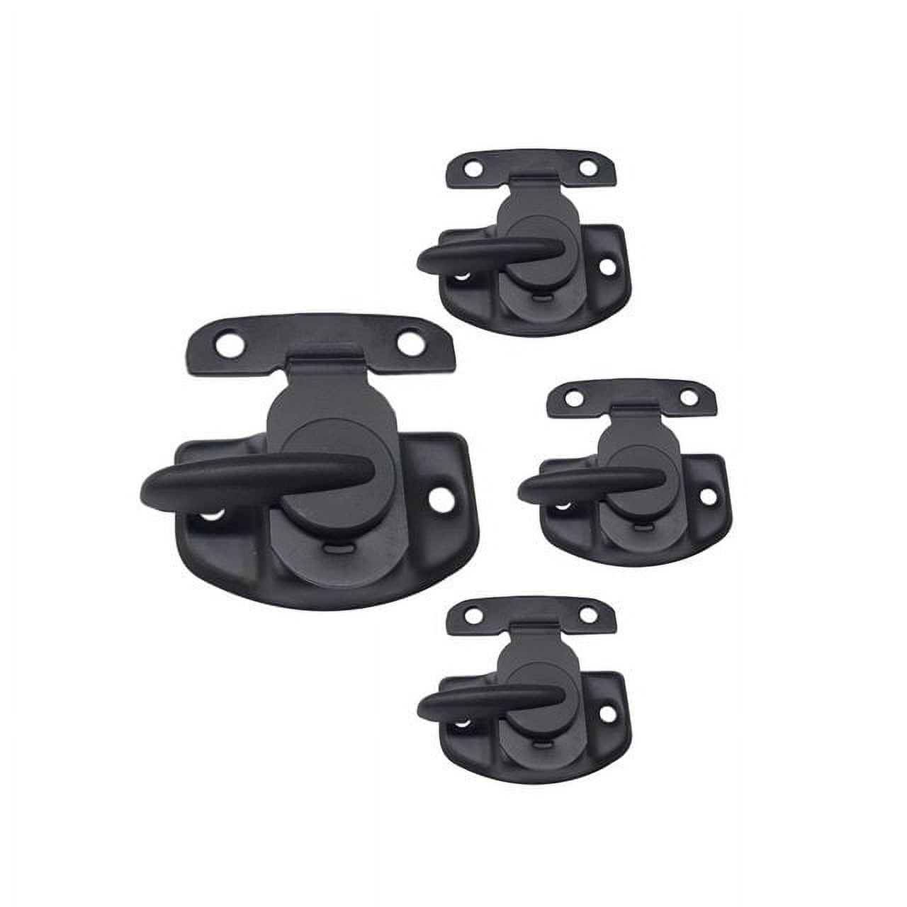 QCAA Cam-Action Windows Sash Lock & Keeper, Flat Black, 4 Pack, Made in ...