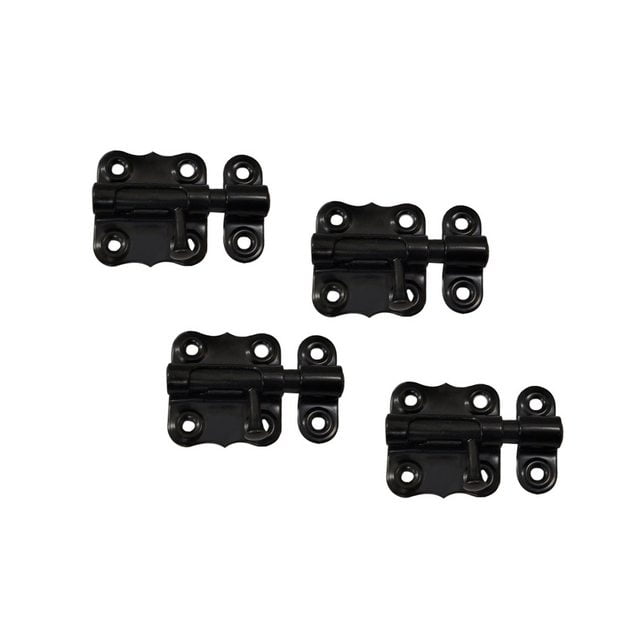 QCAA Deco Sliding Barrel Bolt Durable Steel Constuction, 2'', Black ...