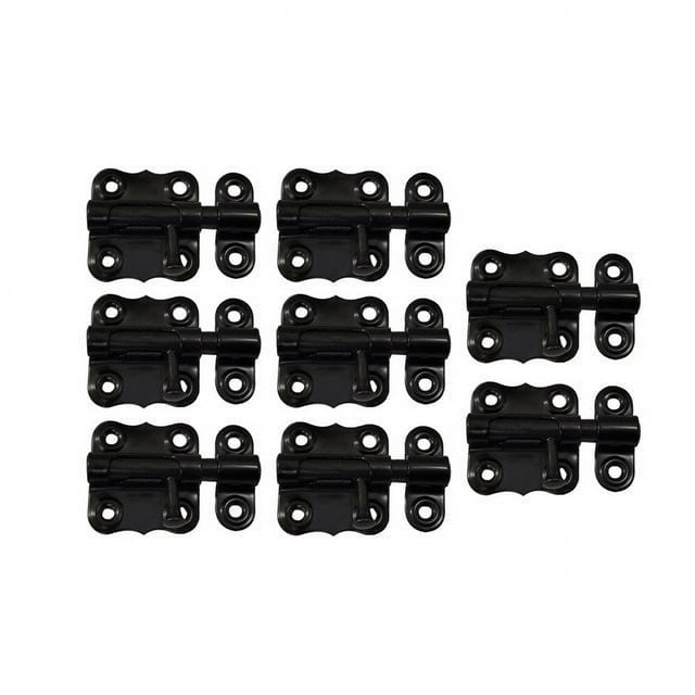 QCAA Deco 2'' Sliding Barrel Bolt, Black Coated Durable Metal Latch, 8 ...