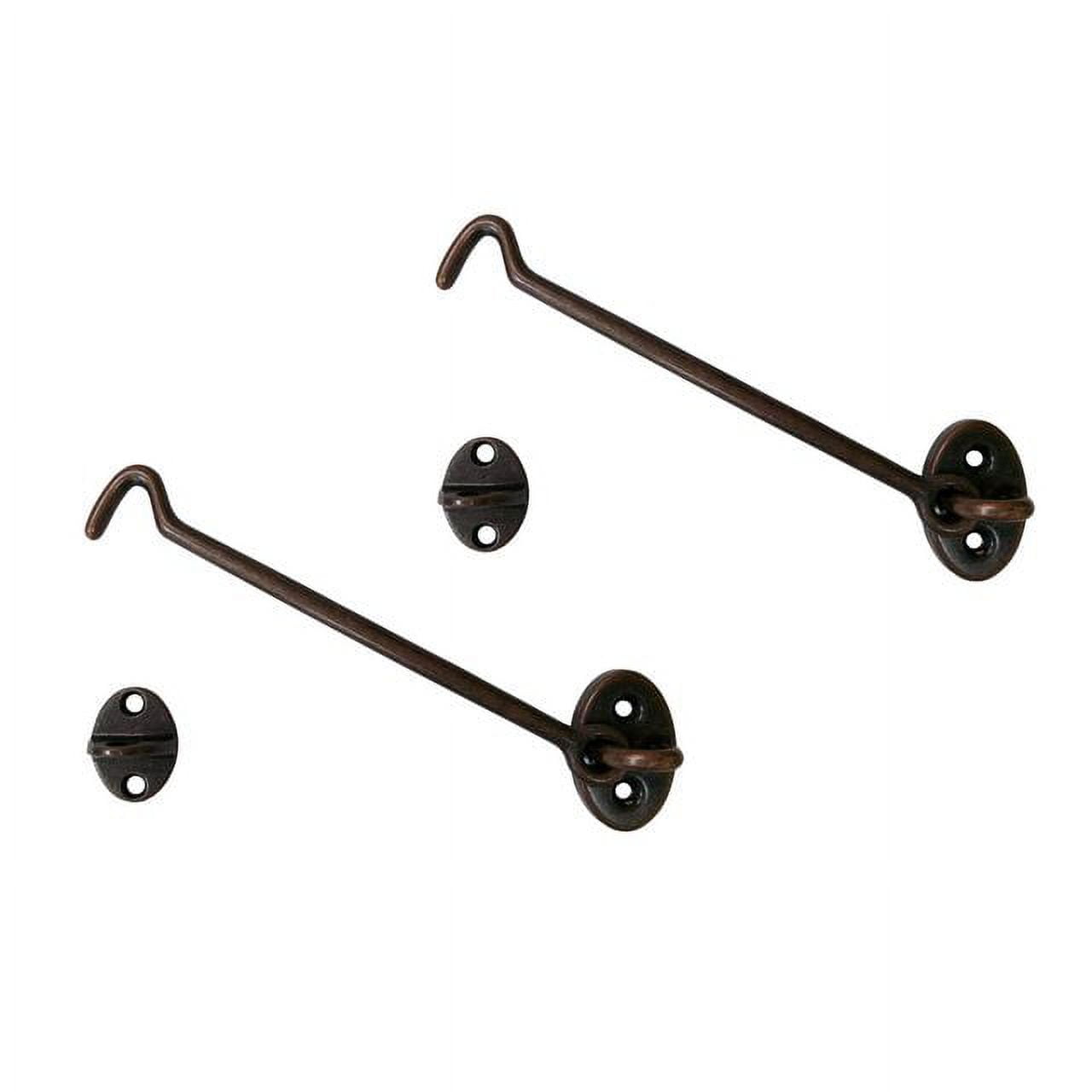 QCAA Heavier Duty Solid Brass Door Hook Latch & Eye, 6", Antique Copper ...