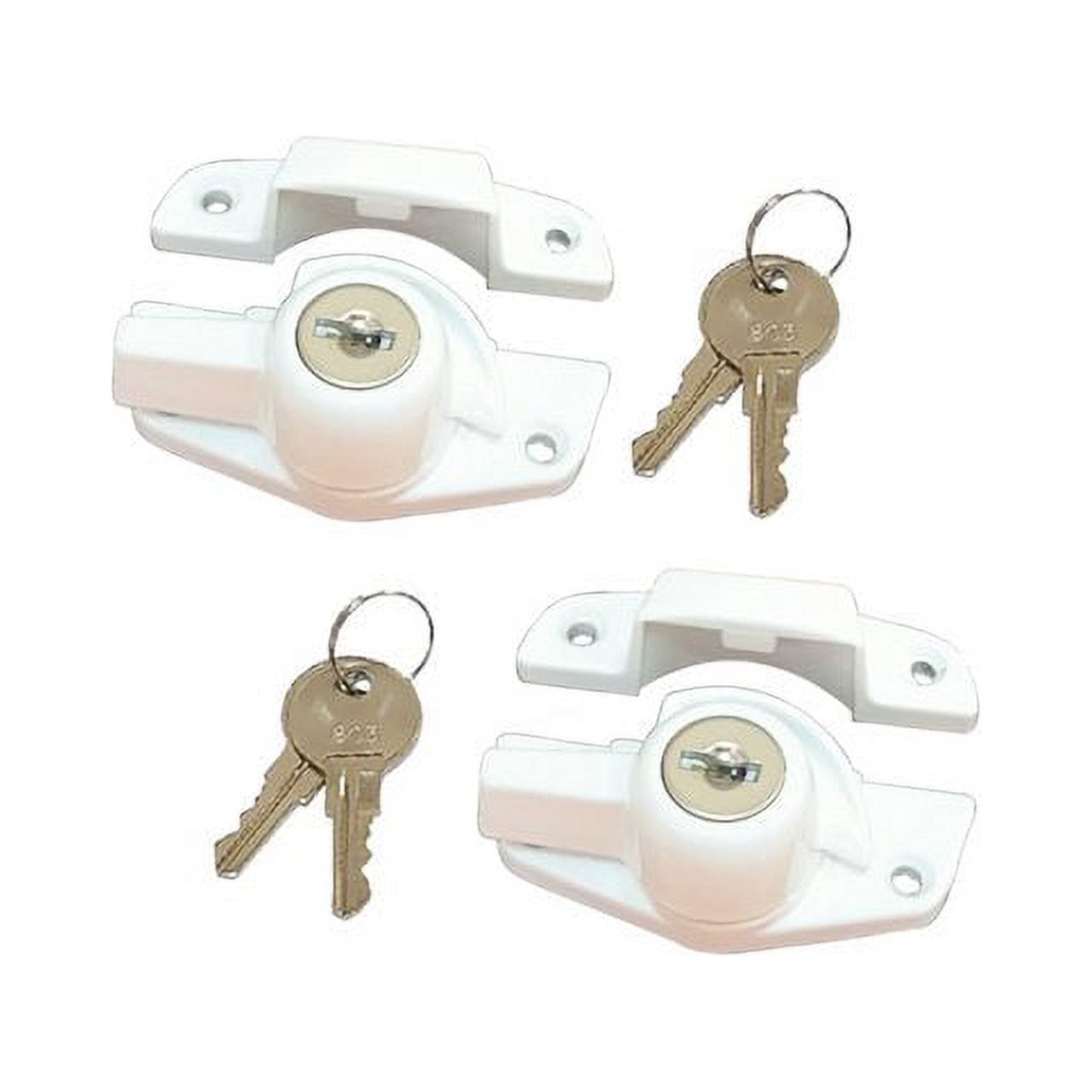 Defender Security U 9928 Keyed Sash Lock, 2 In. Hole Centers, Heavy ...