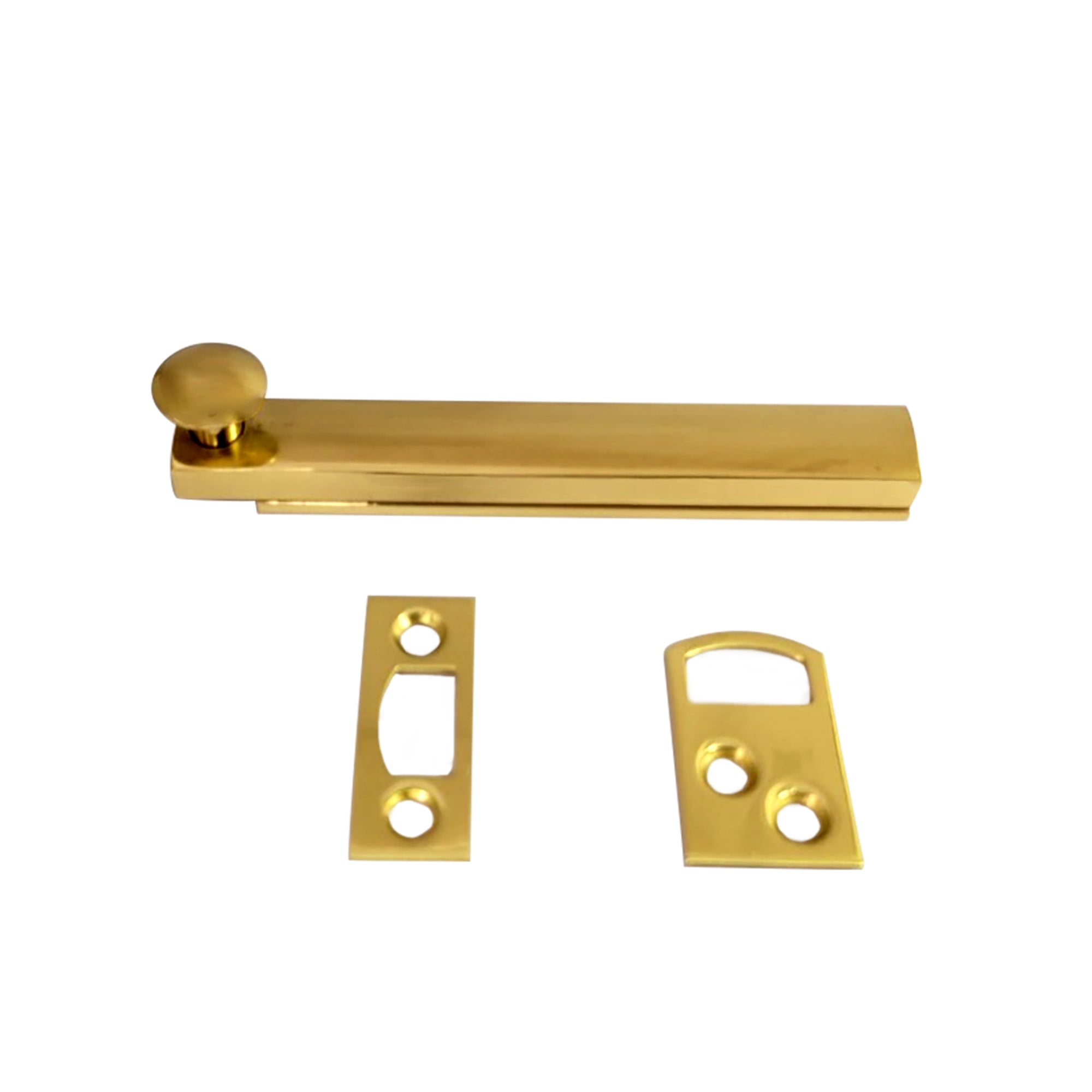 QCAA Heavy Duty Solid Brass Concealed Surface Bolt, 4 QCAA Heavy Duty Solid Brass Concealed Surface Bolt, 4