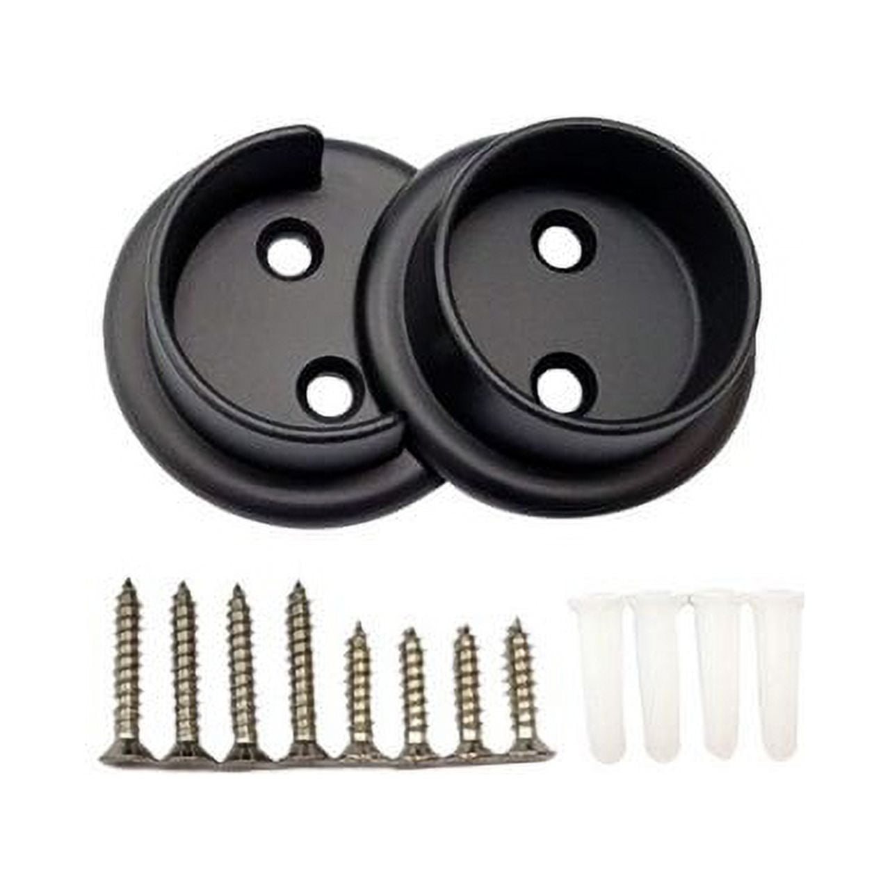 QCAA Heavy Duty Solid Metal Closet Rod Socket Set, 1-3/8'', Oil-Rubbed ...