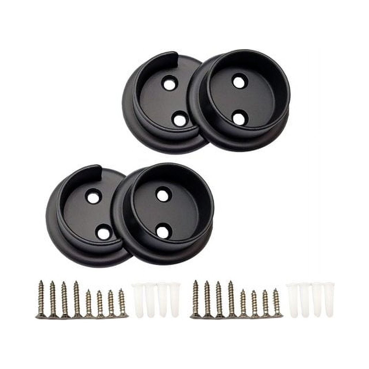 QCAA Heavy Duty Solid Metal Closet Rod Socket Set, 1-3/8'', Oil-Rubbed ...