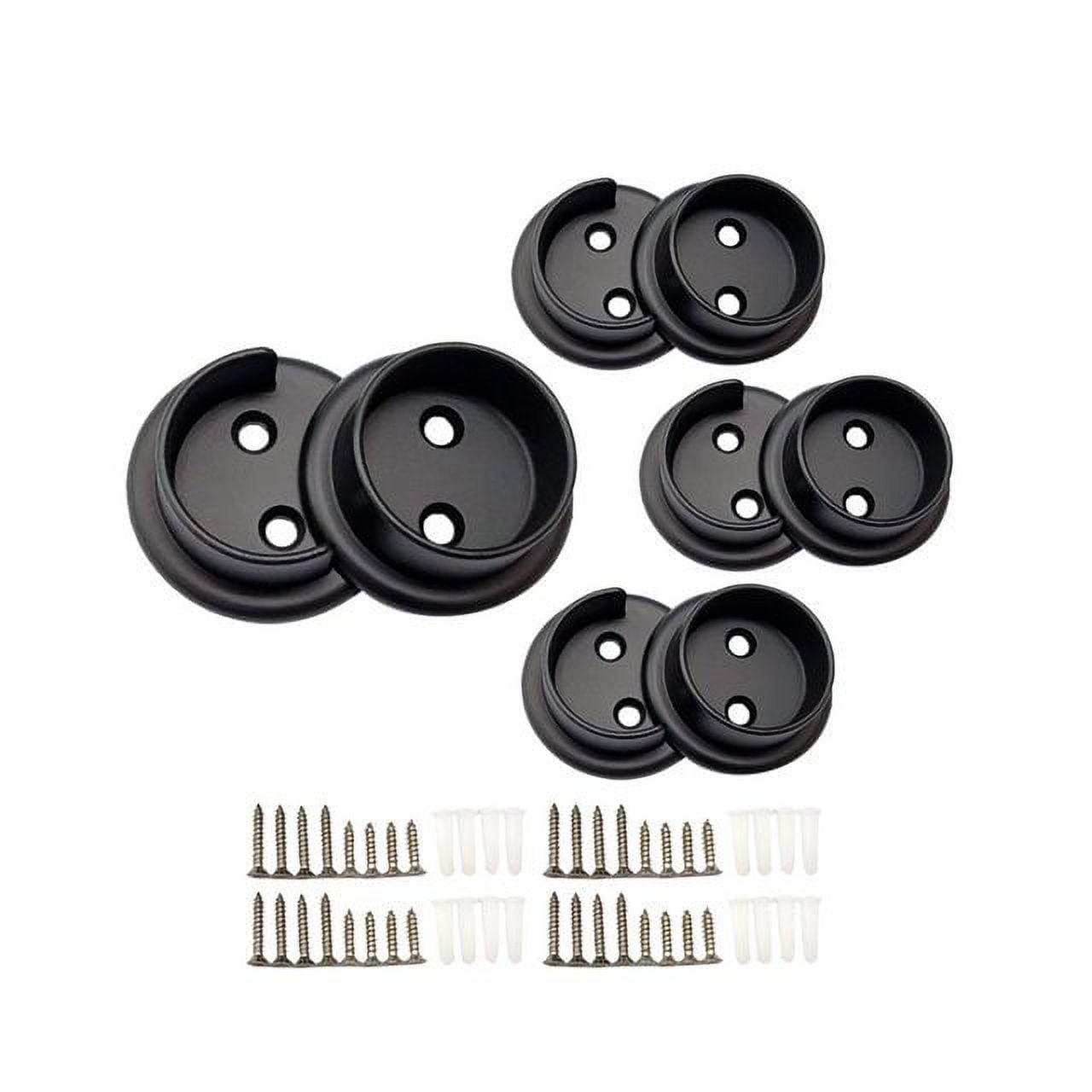 QCAA Heavy Duty Solid Metal Closet Rod Socket Set, 1-3/8'', Oil-Rubbed ...