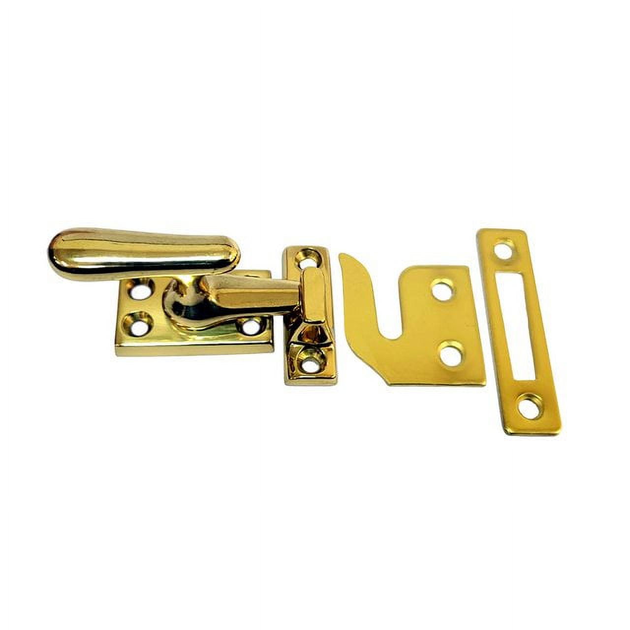 QCAA Solid Brass Casement Fastener Window Lock, Small, Polished Brass ...