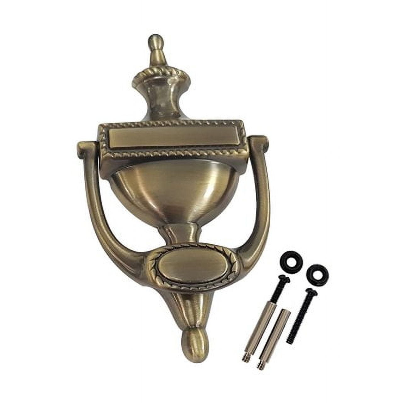 QCAA Solid Brass Door Knocker, Victorian Rope Type, 7-3/8", Antique ...