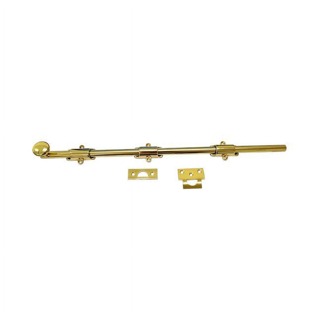 QCAA Solid Brass Dutch Door Bolt, 18", Polished Brass Lacquered, 1 Pack ...