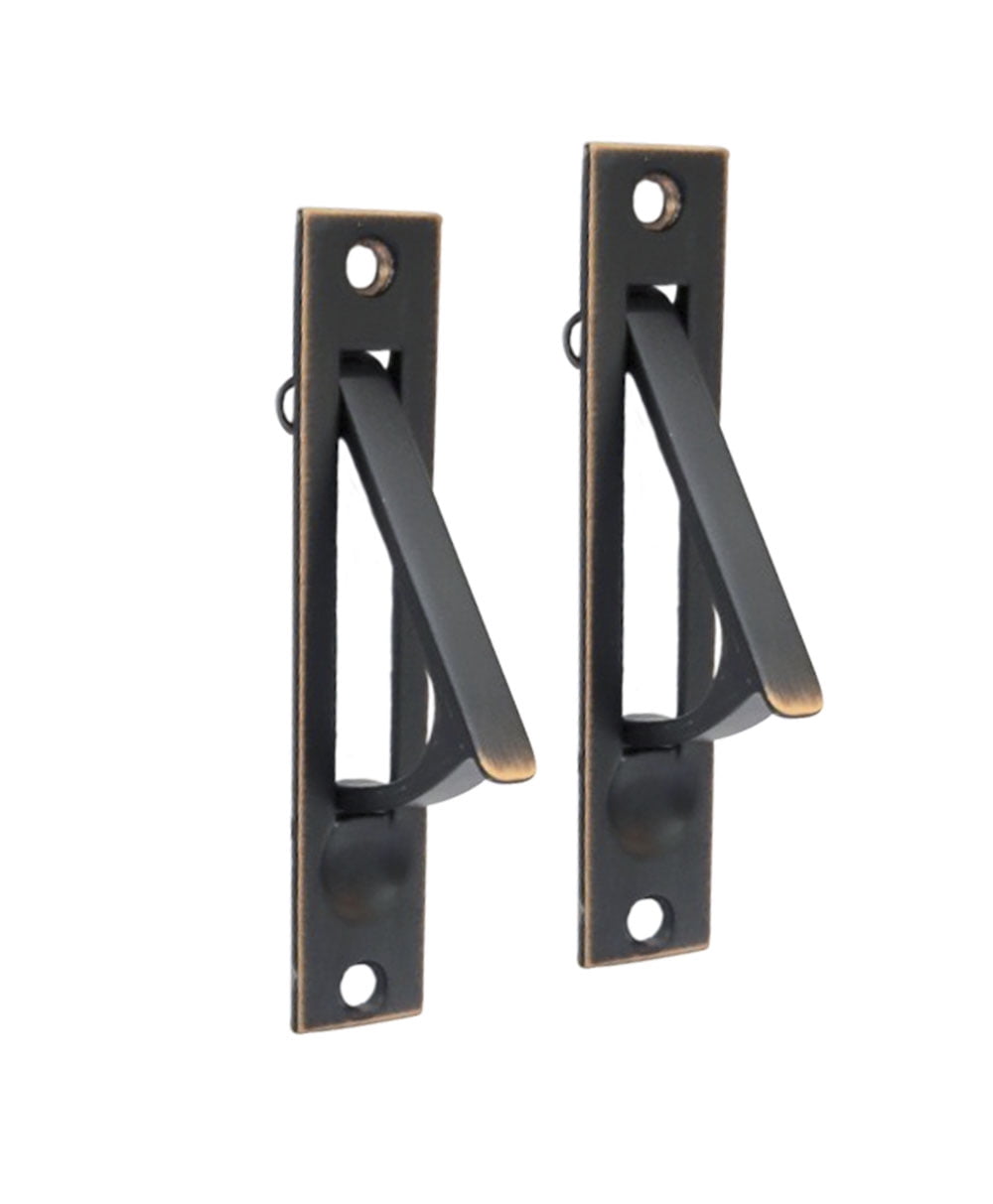 QCAA Solid Brass Edge Pull, 4", Aged Classic Bronze, 2 Pack, Made in ...