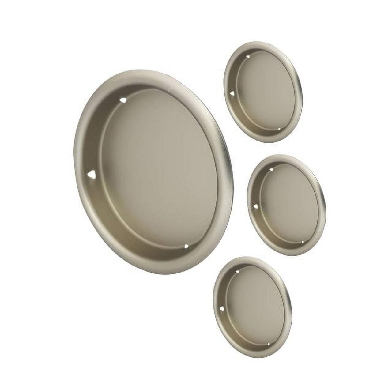 QCAA Solid Brass Finger Pull, 2-1/8", Matte Nickel, Made in Taiwan, 4 ...