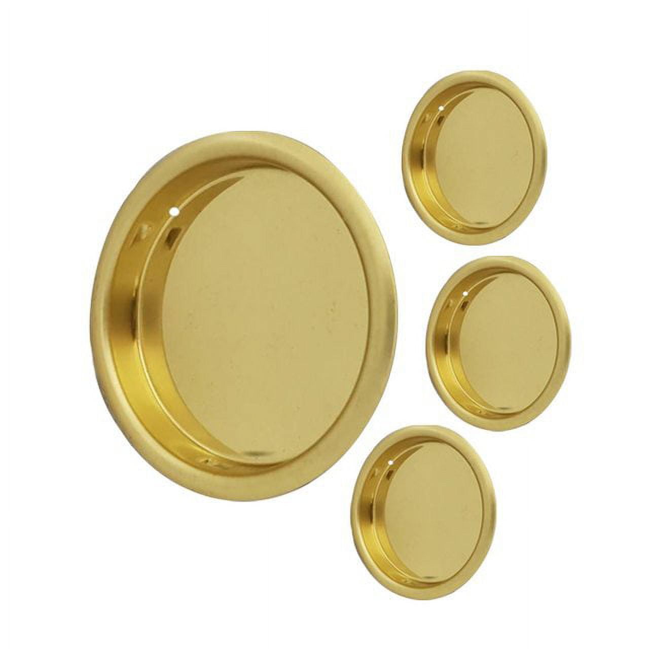 QCAA Solid Brass Finger Pull, 2-1/8", Polished Brass, Made in Taiwan, 4 ...