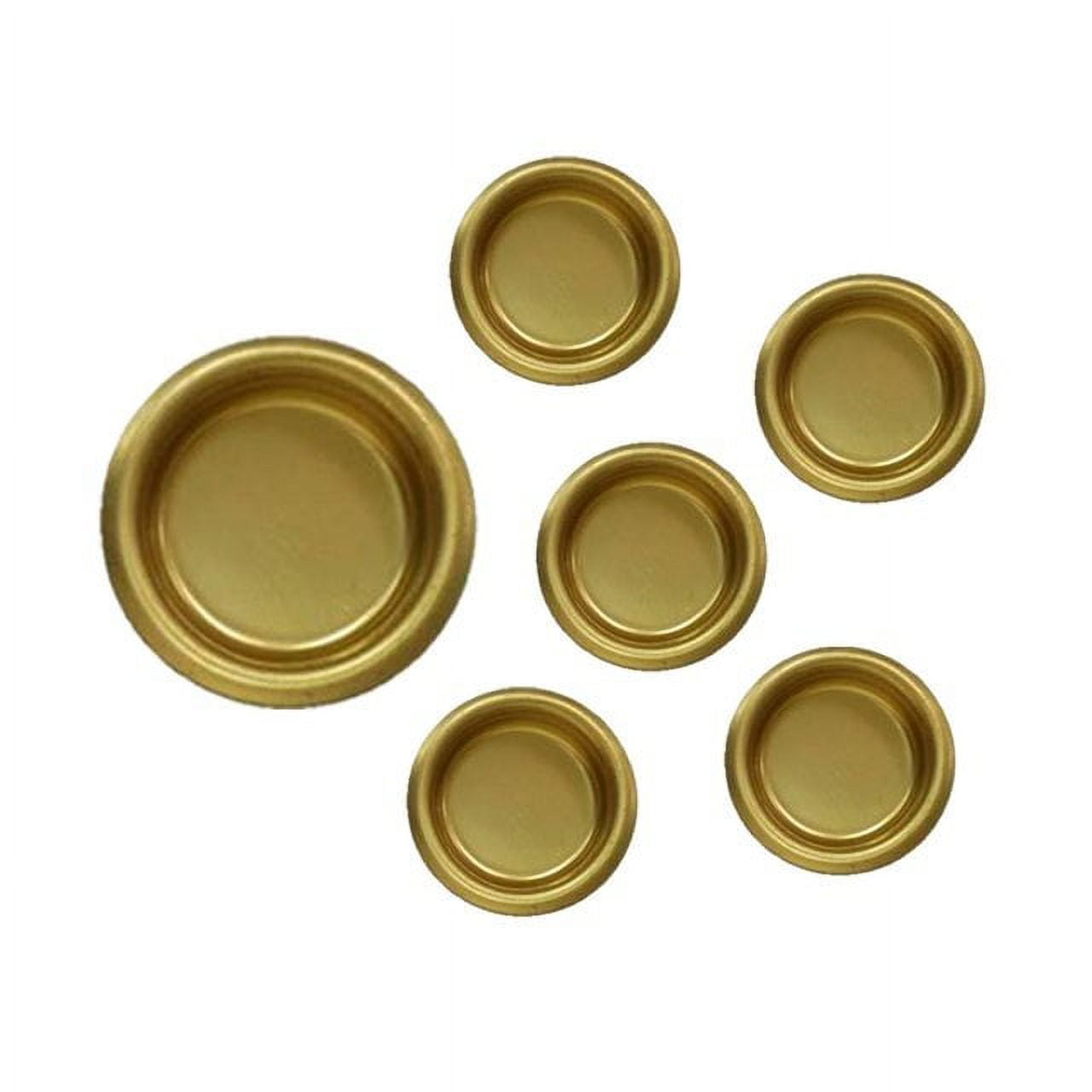 QCAA Solid Brass Finger Pull, 3/4", Polish Brass, 6 Pack, Made in ...