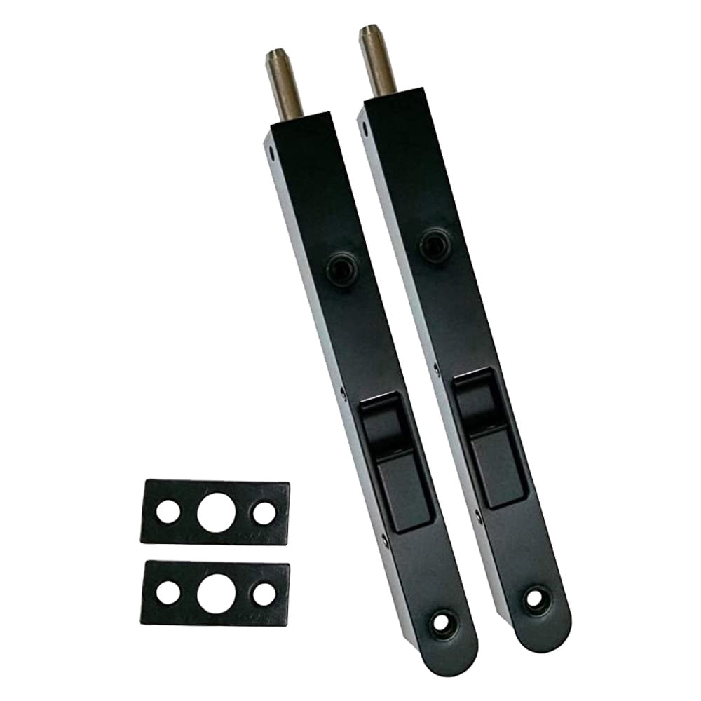 QCAA Flush Bolt, Solid Brass, Matte Black, 7 Inch, 2 Pack, Door Latch ...