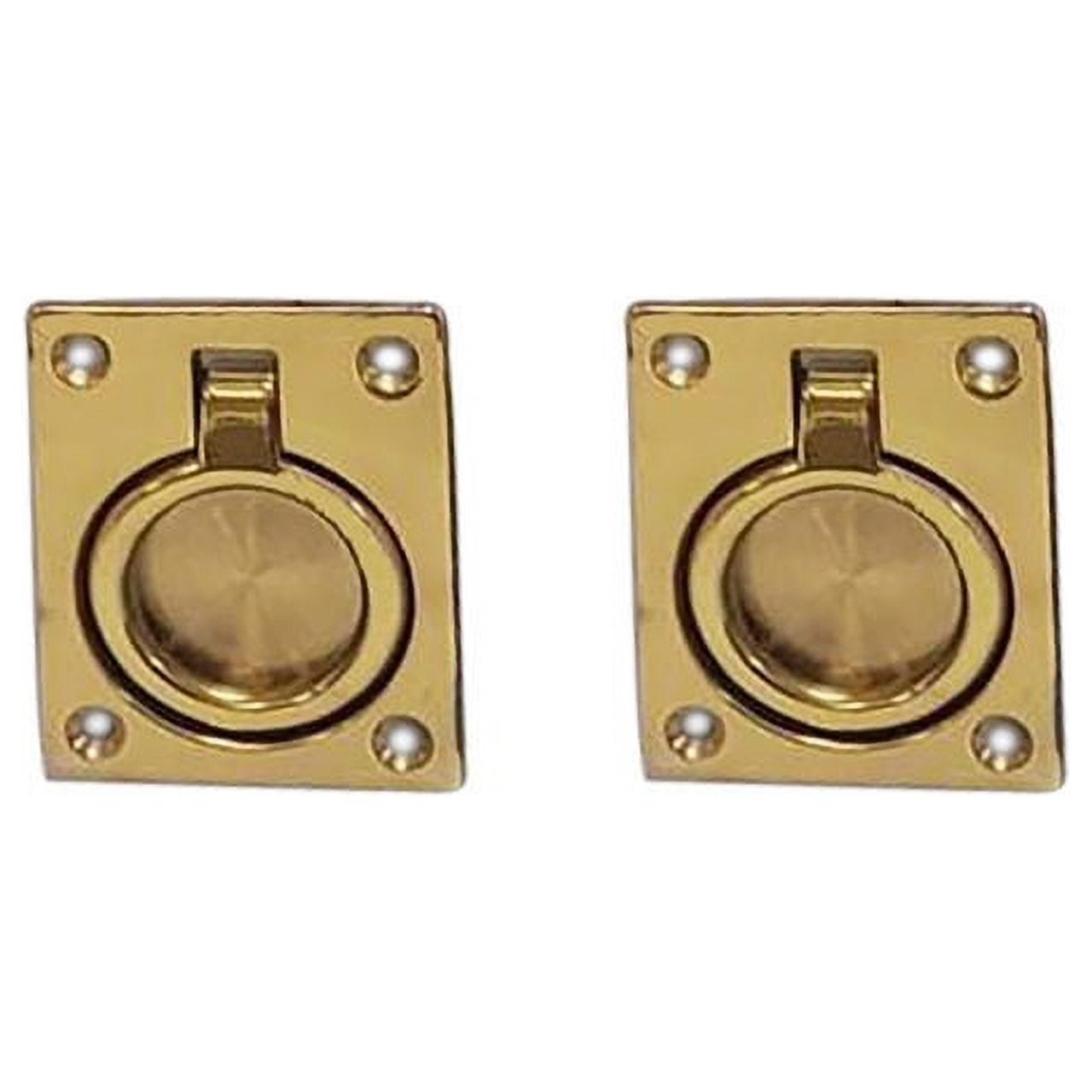 Baldwin 0395031 Flush Ring Pull, Unlacquered Bright Brass - Walmart.com