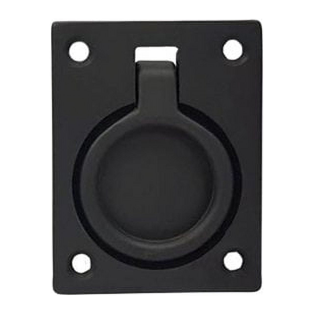 QCAA Solid Brass Flush Ring Pull Rectangular, 2-1/2"x1-7/8, Matte Black ...