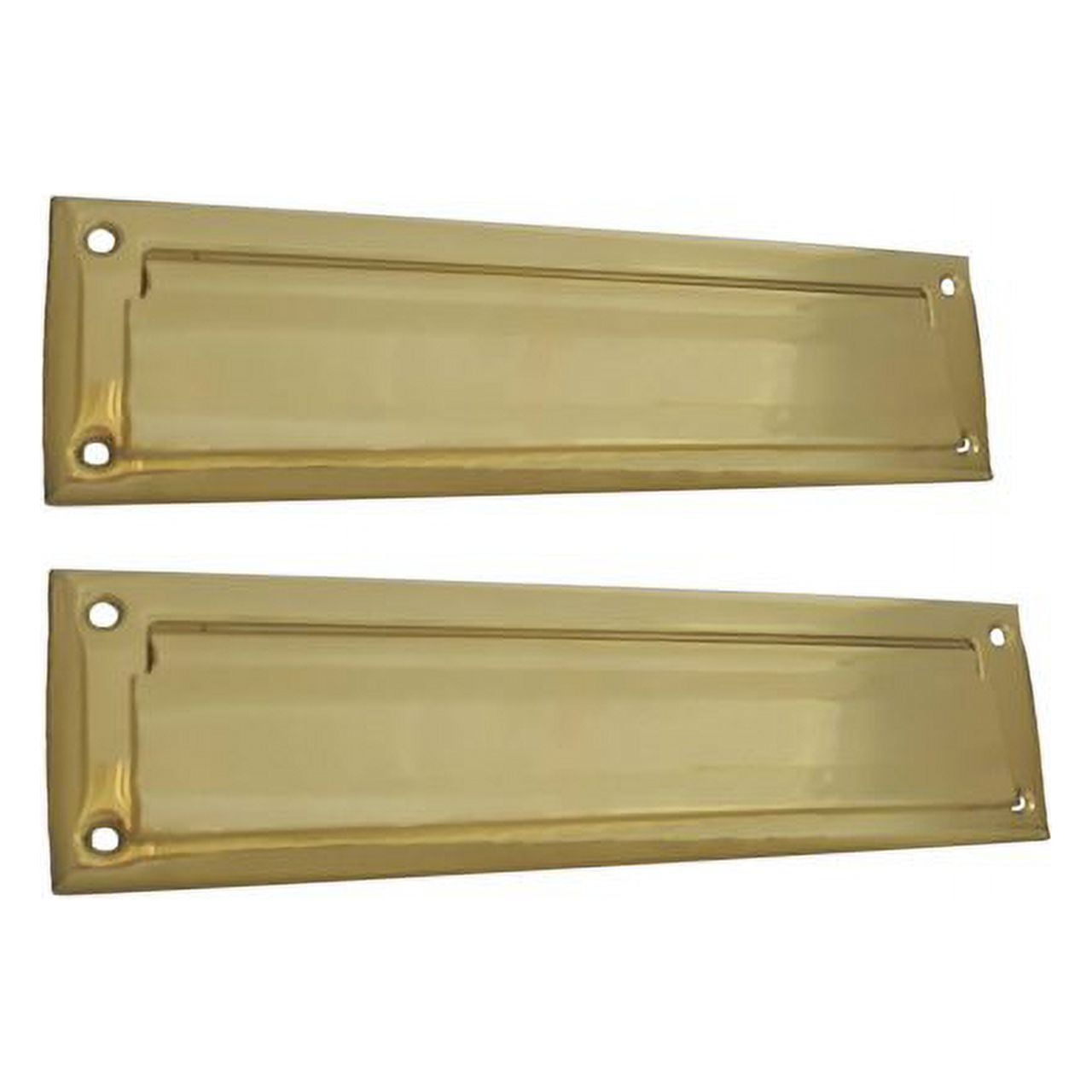 QCAA Solid Brass Mail Slot, with Solid Brass Interior Back Plate, 13" x ...