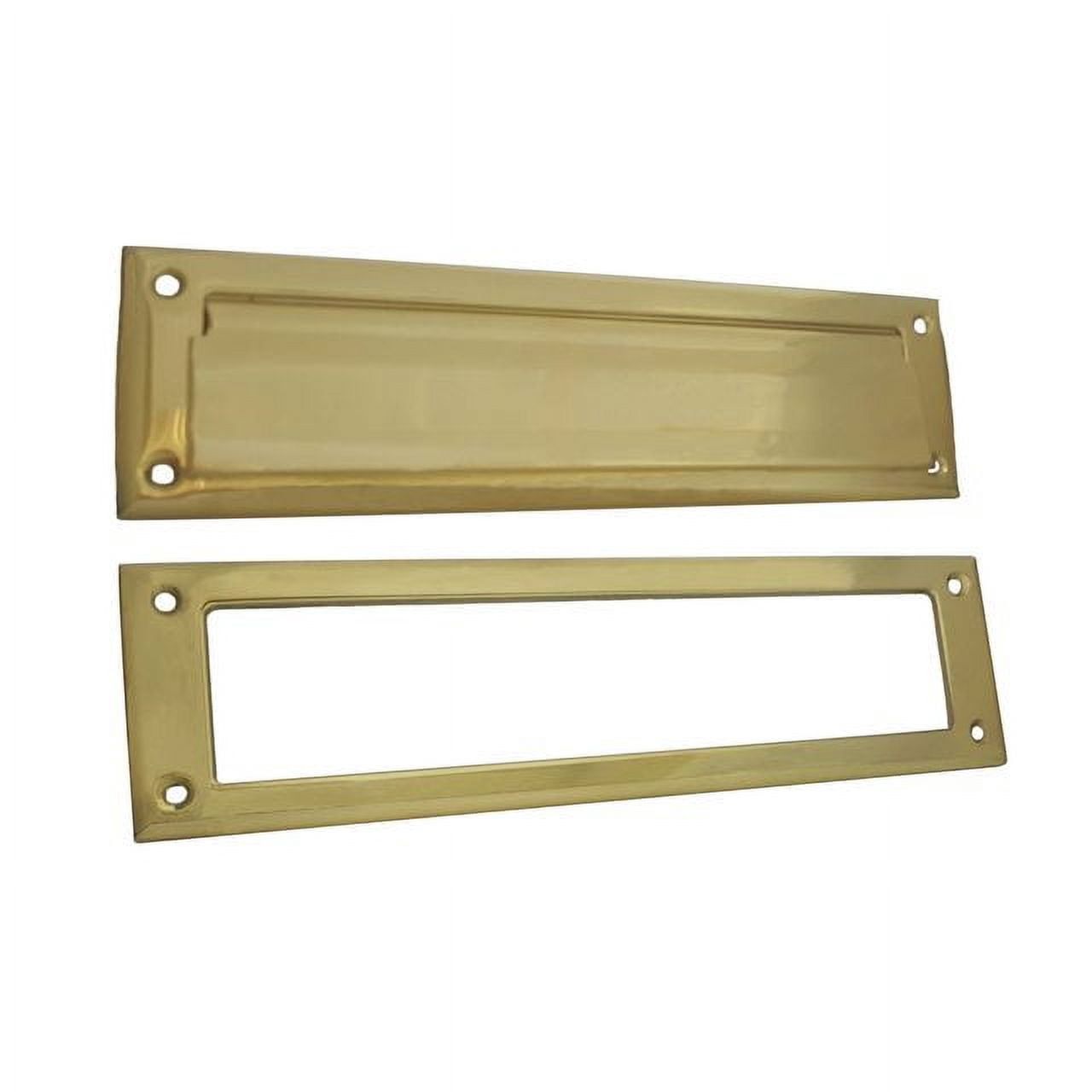 QCAA Solid Brass Mail Slot, with Solid Brass Interior Frame, 13" x 3. ...