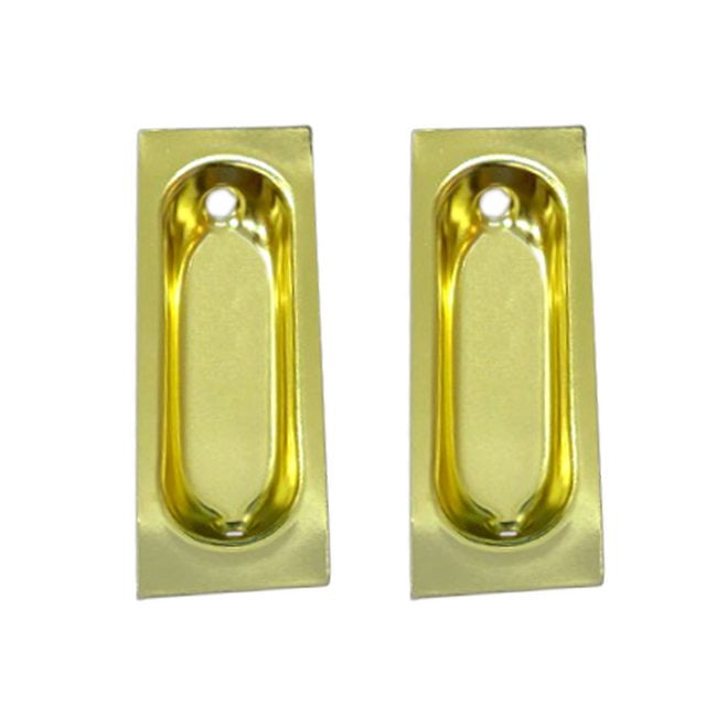 QCAA Solid Brass Rectangular Flush Pull, 3" 1x1/8 x 3/8", Polish Brass ...