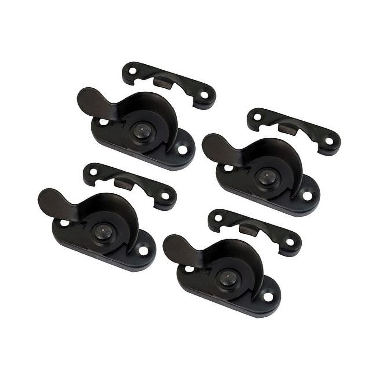 QCAA Steel Window Sash Lock, CTC 2", Matte Black, 4 Pack, Made in ...