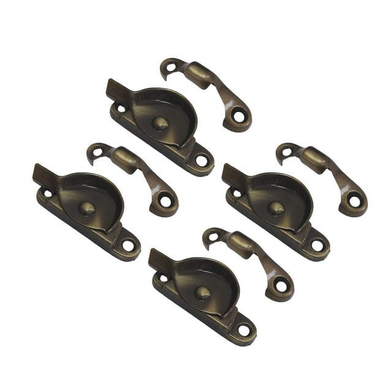 QCAA Zinc Die Cast Window Sash Lock, Brushed Antique Brass, Made in ...