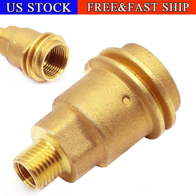 QCC1 Nut Propane Gas Fitting 1/4'' NPT Male Threaded Tank Adapter Quick ...