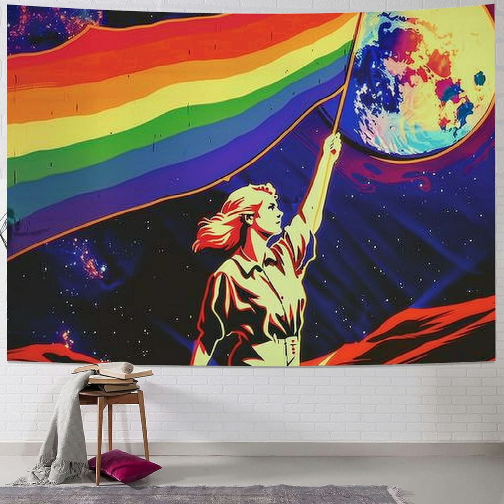 QCPP Poster Rainbow Flag Equality Campaign Happy Month Tapestry ...