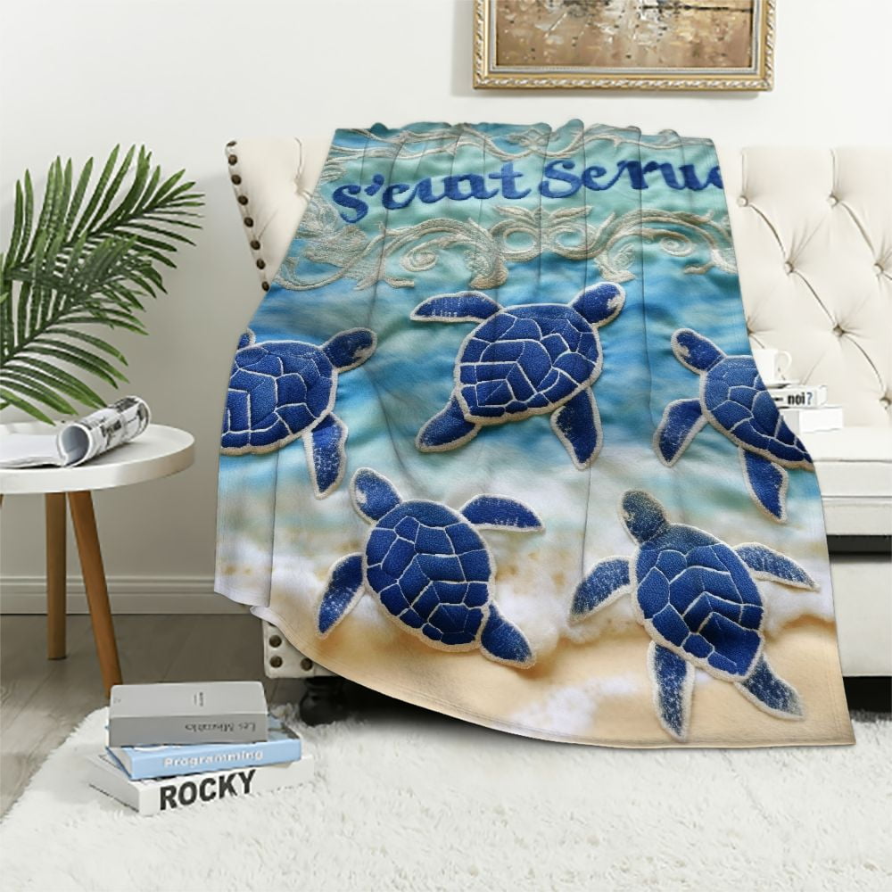 QCPP Sea Turtles Blanket Gift | Custom Blanket for Girls and Boys ...
