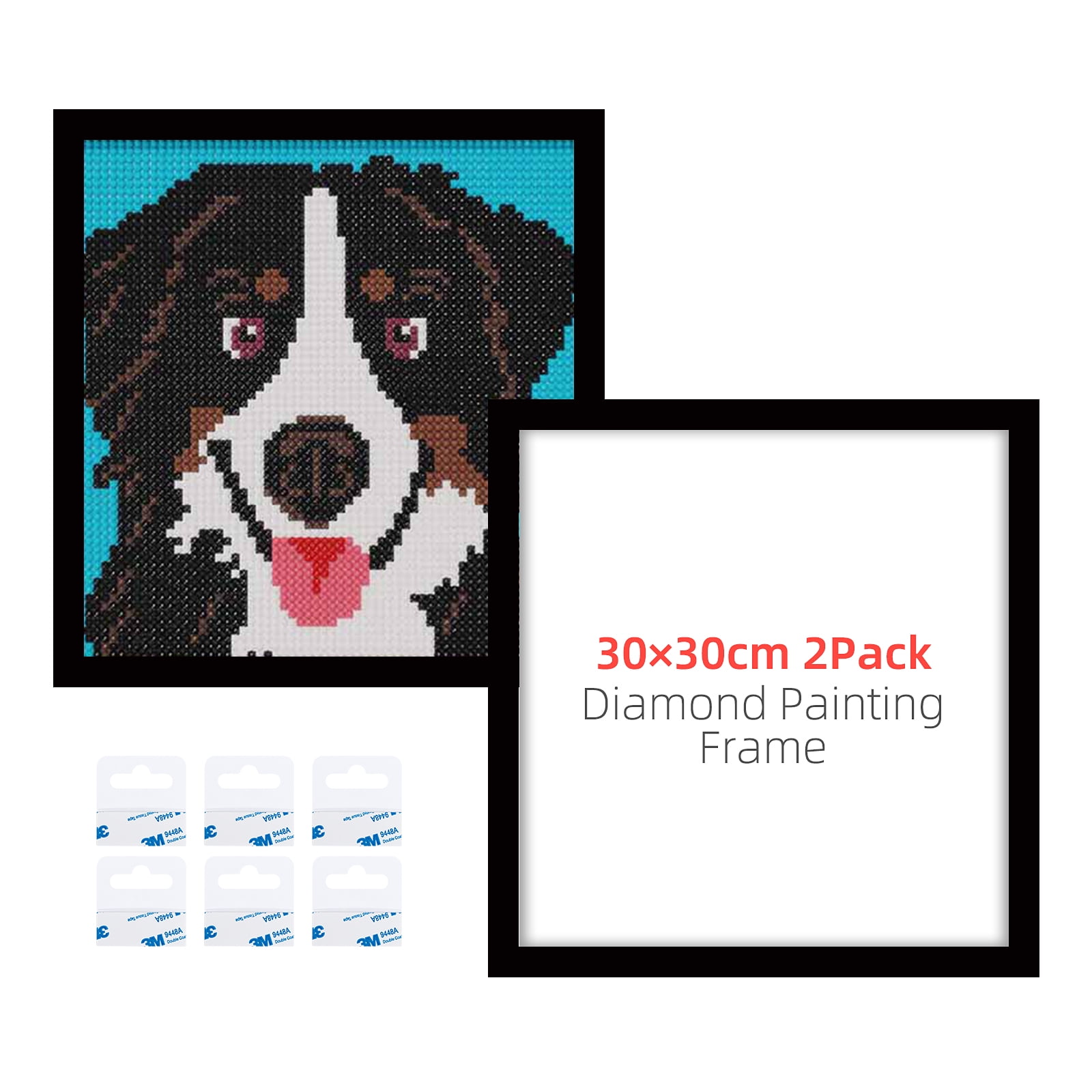 QCQHDU 2 Pack DIY Diamond Painting Magnetic Frames, Self Adhesive Art ...