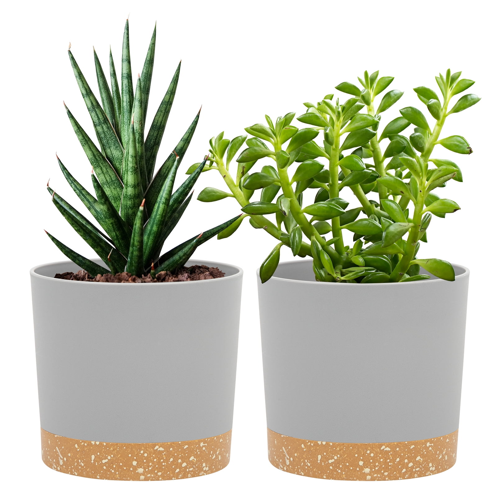 QCQHDU Plant Pots Set of 2 Pack 5 inch,Planters for Indoor Plants with ...
