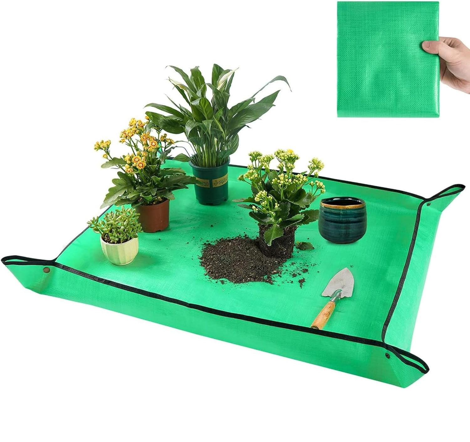 QCQHDU Repotting Mat for Indoor Plant Transplanting & Soil Mess Control ...