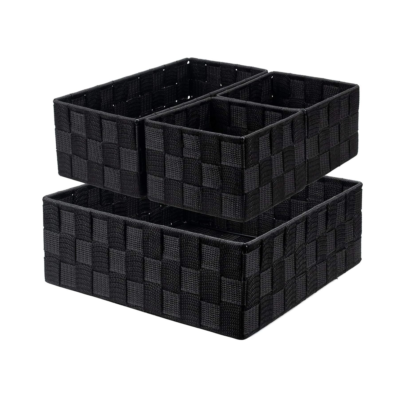 Decorative & Durable Woven Fabric Storage Baskets, Shelf & Closet ...