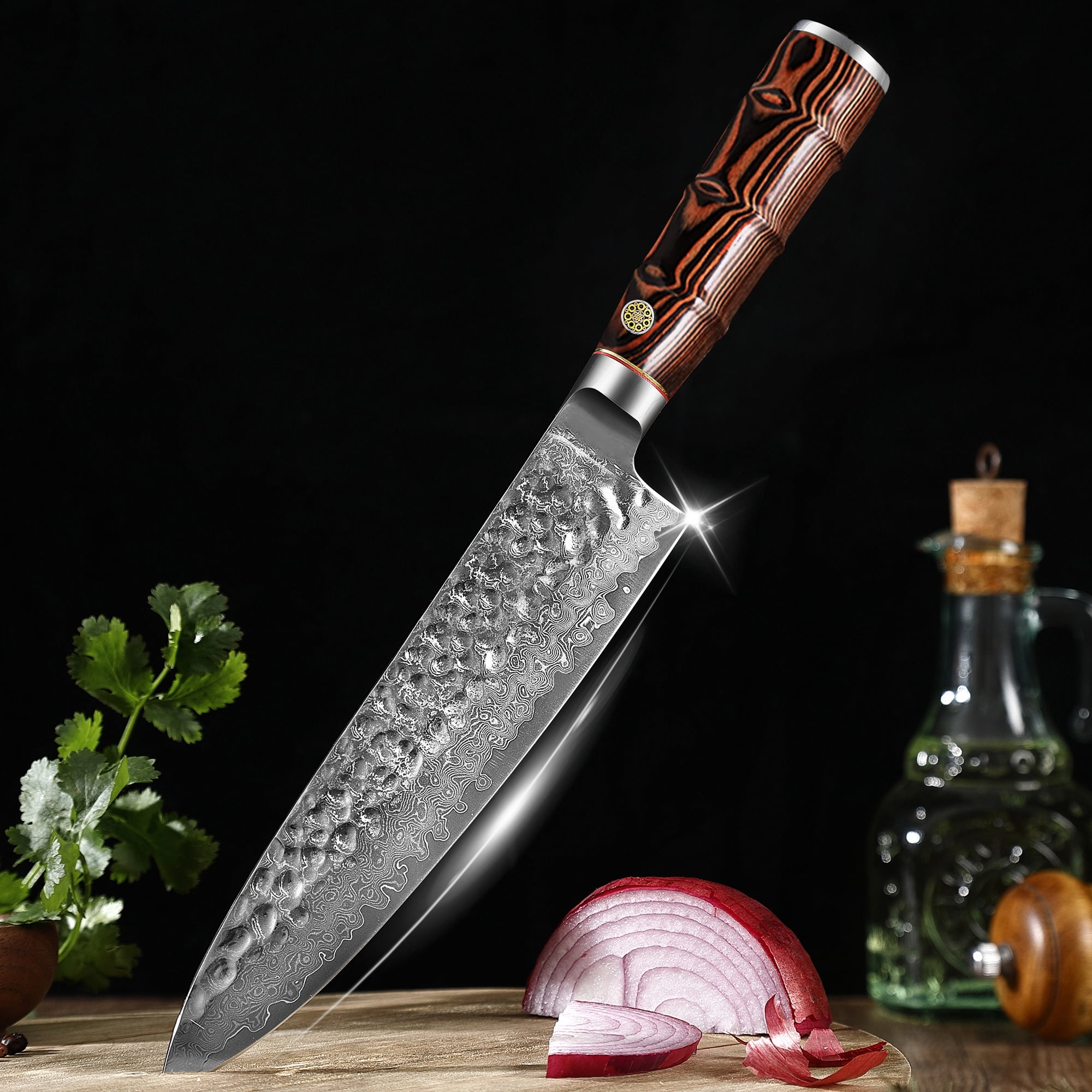 QCWQMYL 8 inch Chef's Knives in Home Stainless Steel Forged Kitchen ...